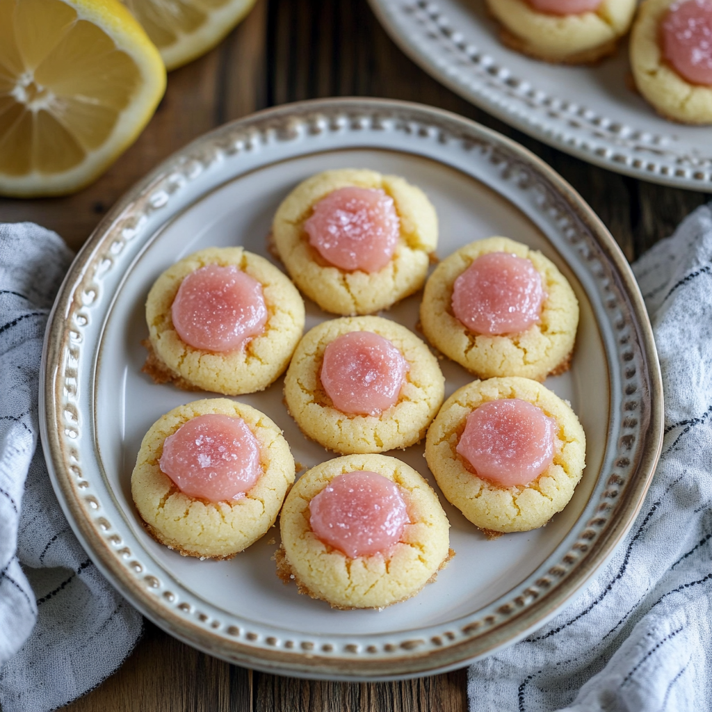 Pink Lemonade Thumbprint Cookies – My Savory Delights